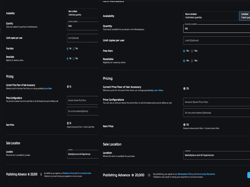 Rework the price of free UGC limited copies - Website Features ...