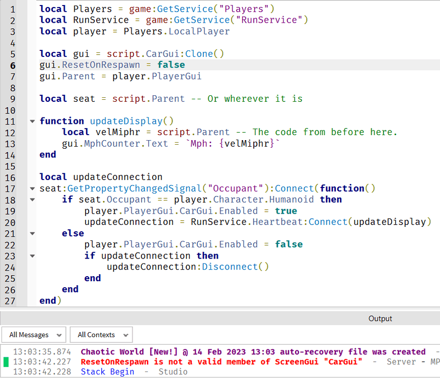 How would I make an MPH Text Label? - Scripting Support - Developer Forum | Roblox