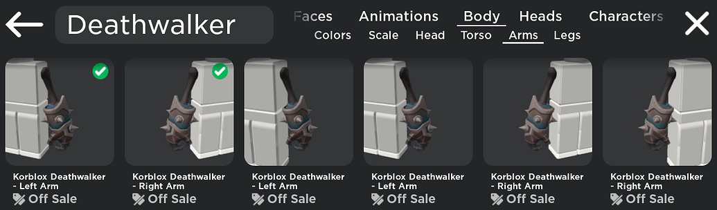 Korblox Deathwalker bundle has several issues with attachments and ...