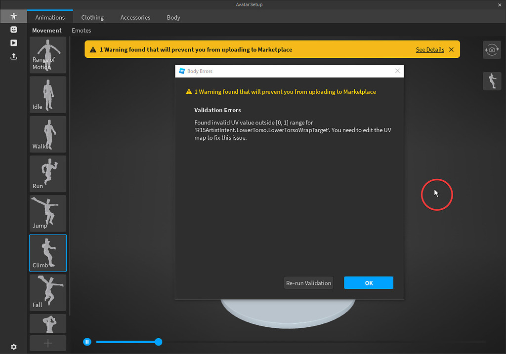 Avatar Setup validation modal disappears while focus-trapped - Studio ...