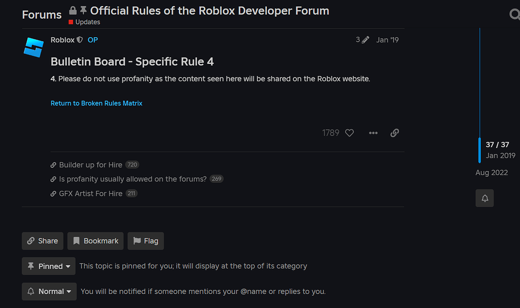 Pages read on the Devforum! - Forum Bugs - Developer Forum | Roblox