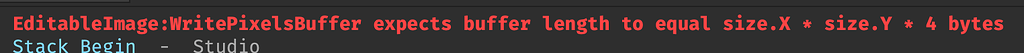WritePixelsBuffer error - Scripting Support - Developer Forum | Roblox