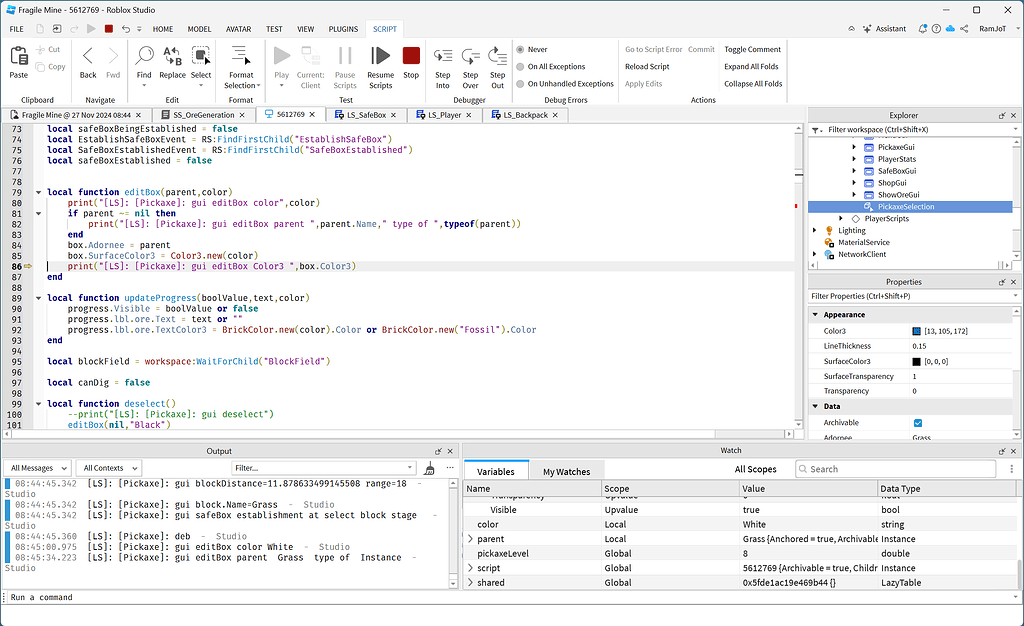 SelectionBox SurfaceColor3 not working - Scripting Support - Developer ...