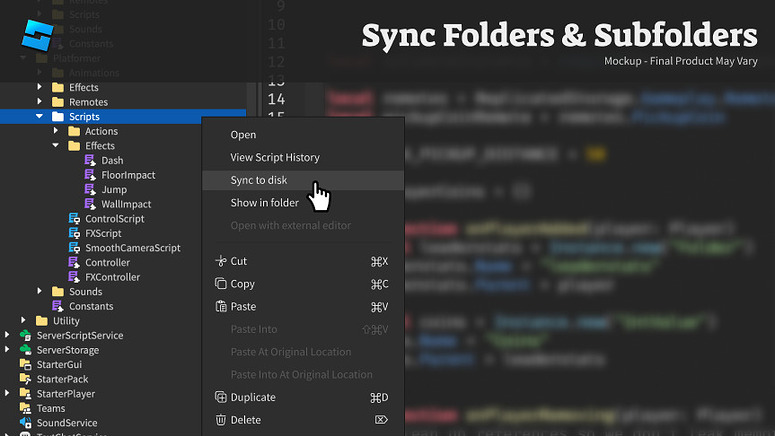 [Early Preview] Studio Script Sync - Announcements - Developer Forum | Roblox
