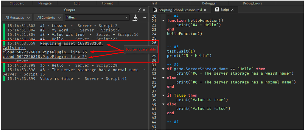 Non-Script Error in my Output testing - Scripting Support - Developer ...