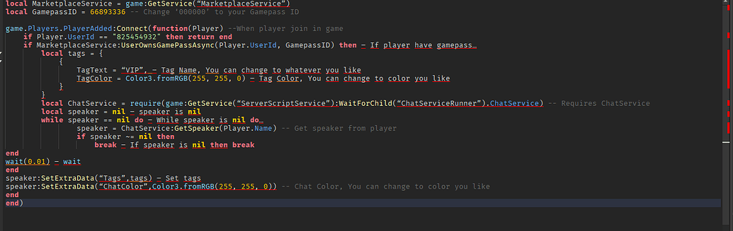 Simple coding Support, gamepass script - Page 2 - Scripting Support - Developer Forum | Roblox