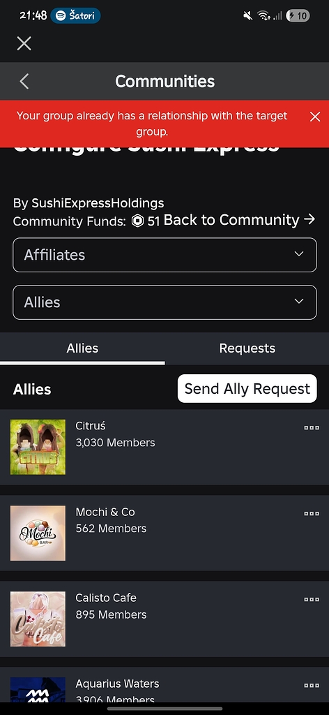 Roblox Alliance not showing group - Roblox Application and Website Bugs - Developer Forum | Roblox