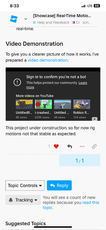 [Showcase] Real-Time Motion Capture in Roblox (Looking for feedback ...