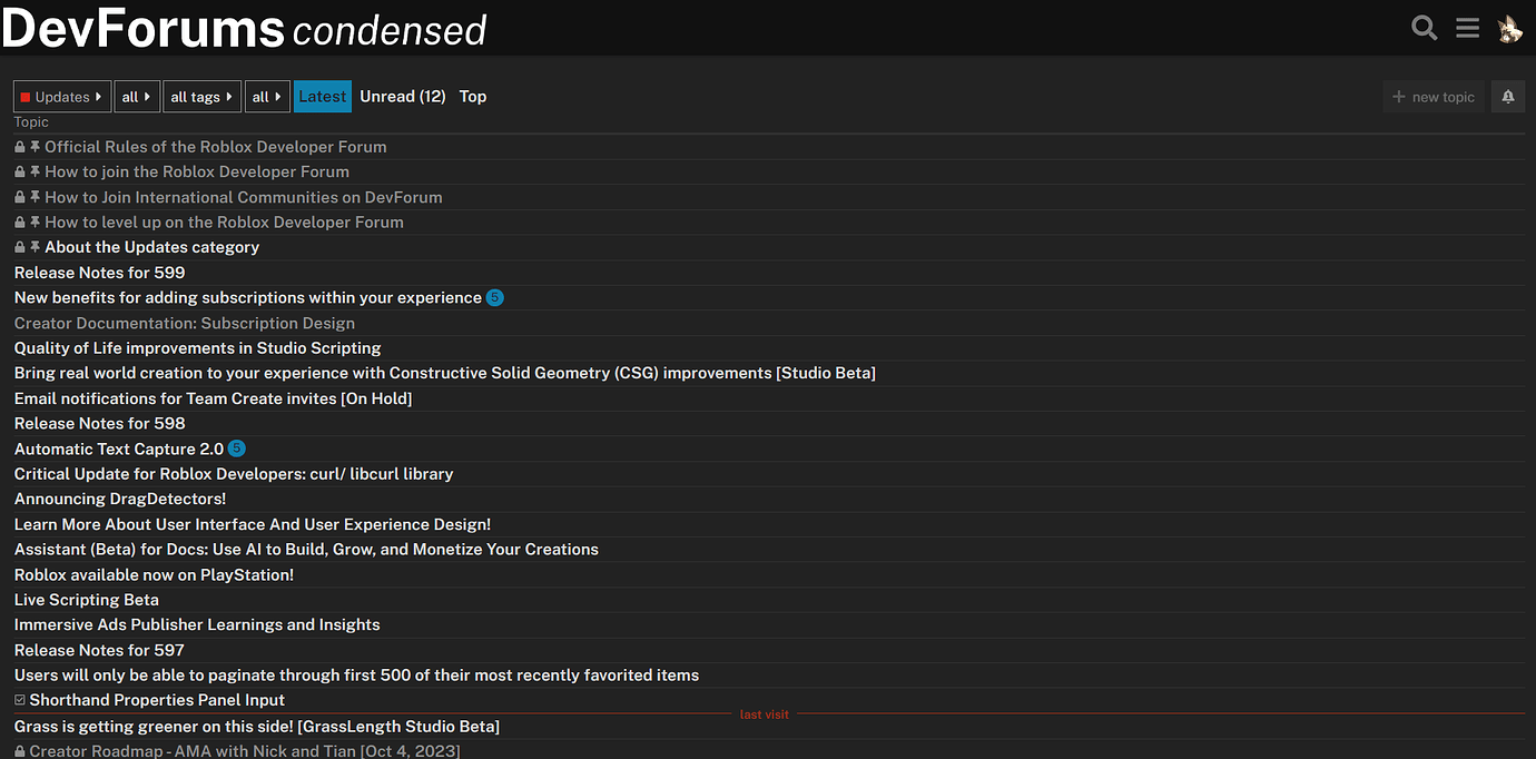 DevForum Condensed (DevForum Redesign) - Community Resources - Developer Forum | Roblox