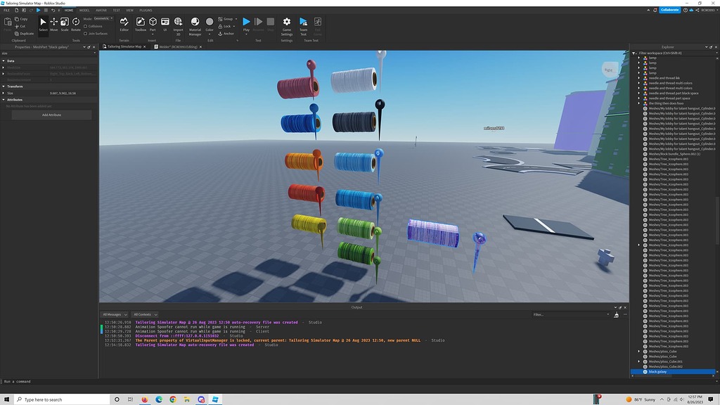 Is it possible to separate a meshpart into two separate meshes ...