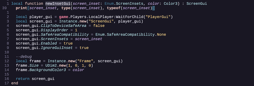 Trying to set ScreenGui.ScreenInsets to Enum.ScreenInsets ...