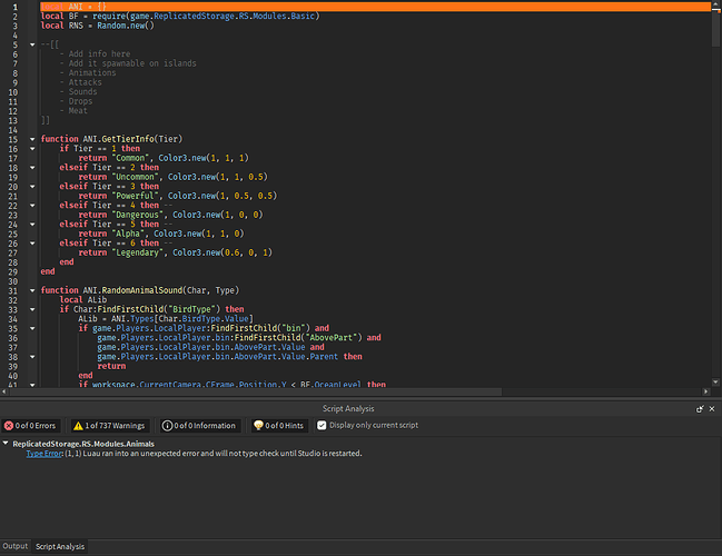 "Luau ran into an unexpected error" -- for all 736 scripts & modules in ...