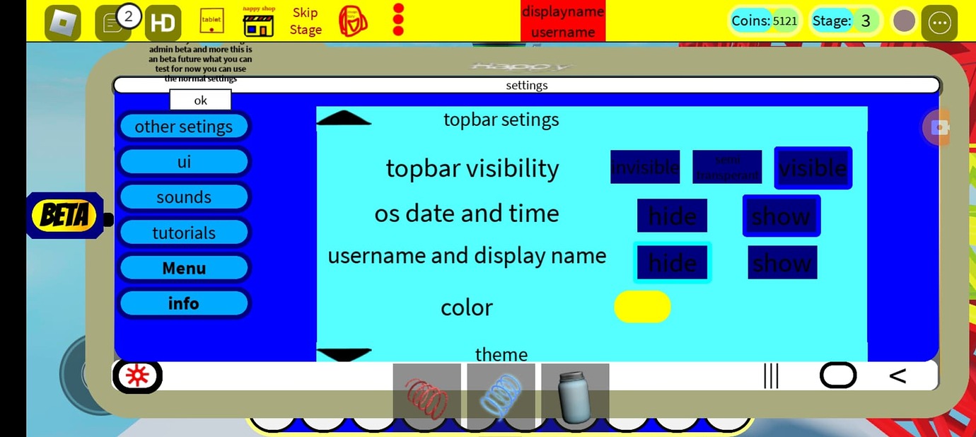 Announcement GUI system update in happy obbies soon - Bulletin Board ...
