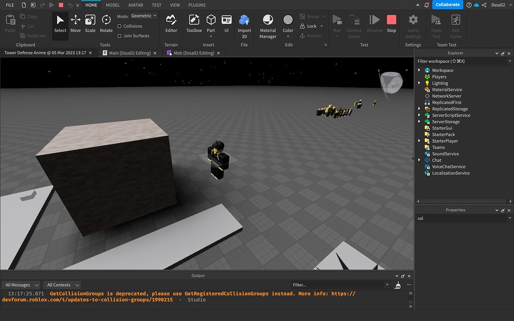 Mob Spawns But Does Not Go Scripting Support Developer Forum Roblox