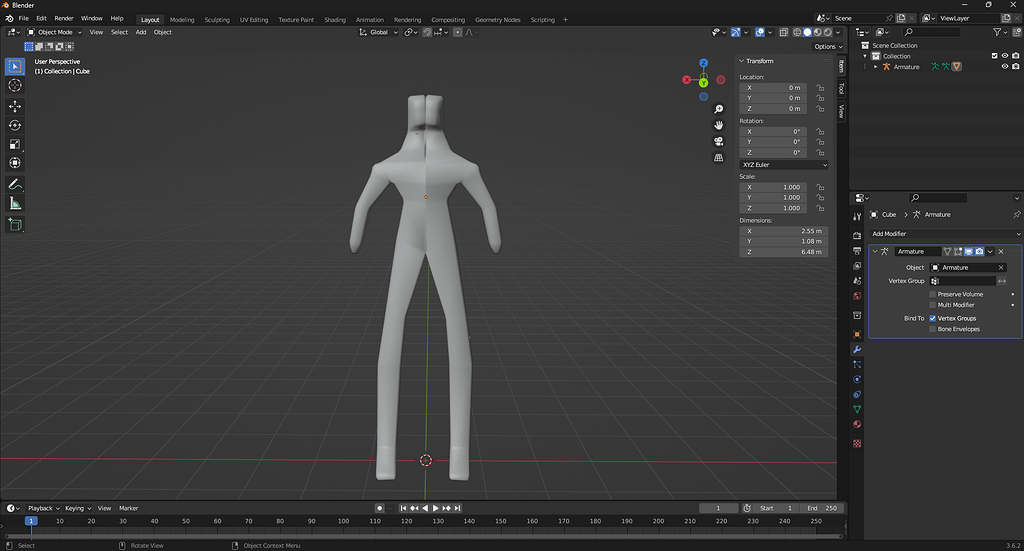 My custom avatar model from blender won't work as expected in roblox ...