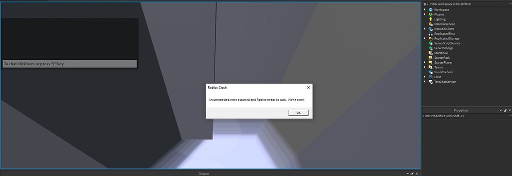 Game Hard Crashes Whenever I Join Or Playtest A Specific Place Scripting Support Developer