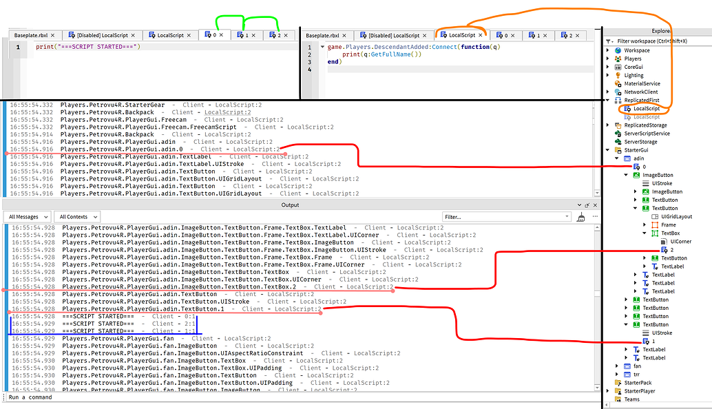 Local script under SсreenGui, runs only after all Gui descendants are fully replicated to ...