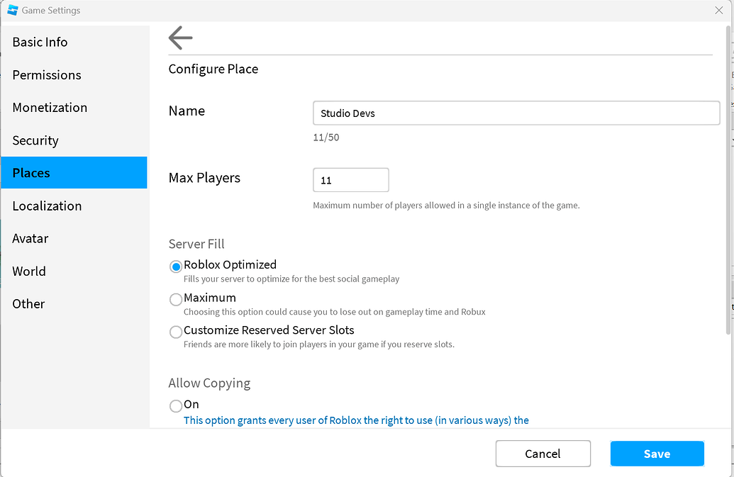 Unable to set Server Sizes to below 11 - Studio Bugs - Developer Forum ...