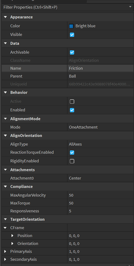 AlignOrientation makes part roll backwards? - Building Support - Developer Forum | Roblox