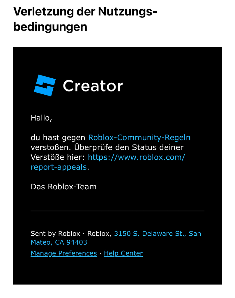 Rule Violations Not Shown - Platform Usage Support - Developer Forum | Roblox