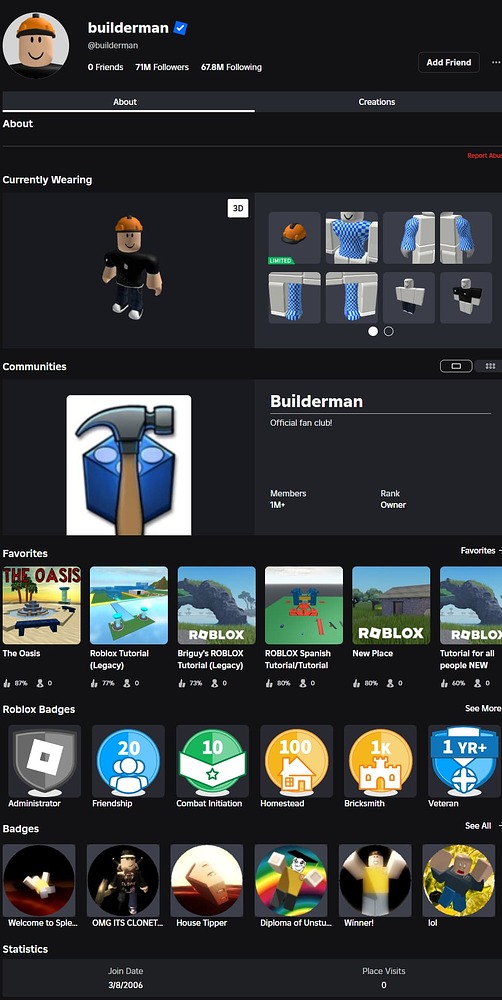 Private profiles - Website Features - Developer Forum | Roblox