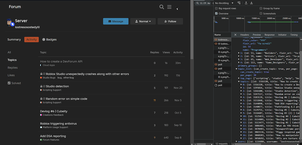 How to create a DevForum API - Cloud Apps - Developer Forum | Roblox