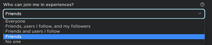 Roblox web api - Game join settings - Scripting Support - Developer Forum | Roblox