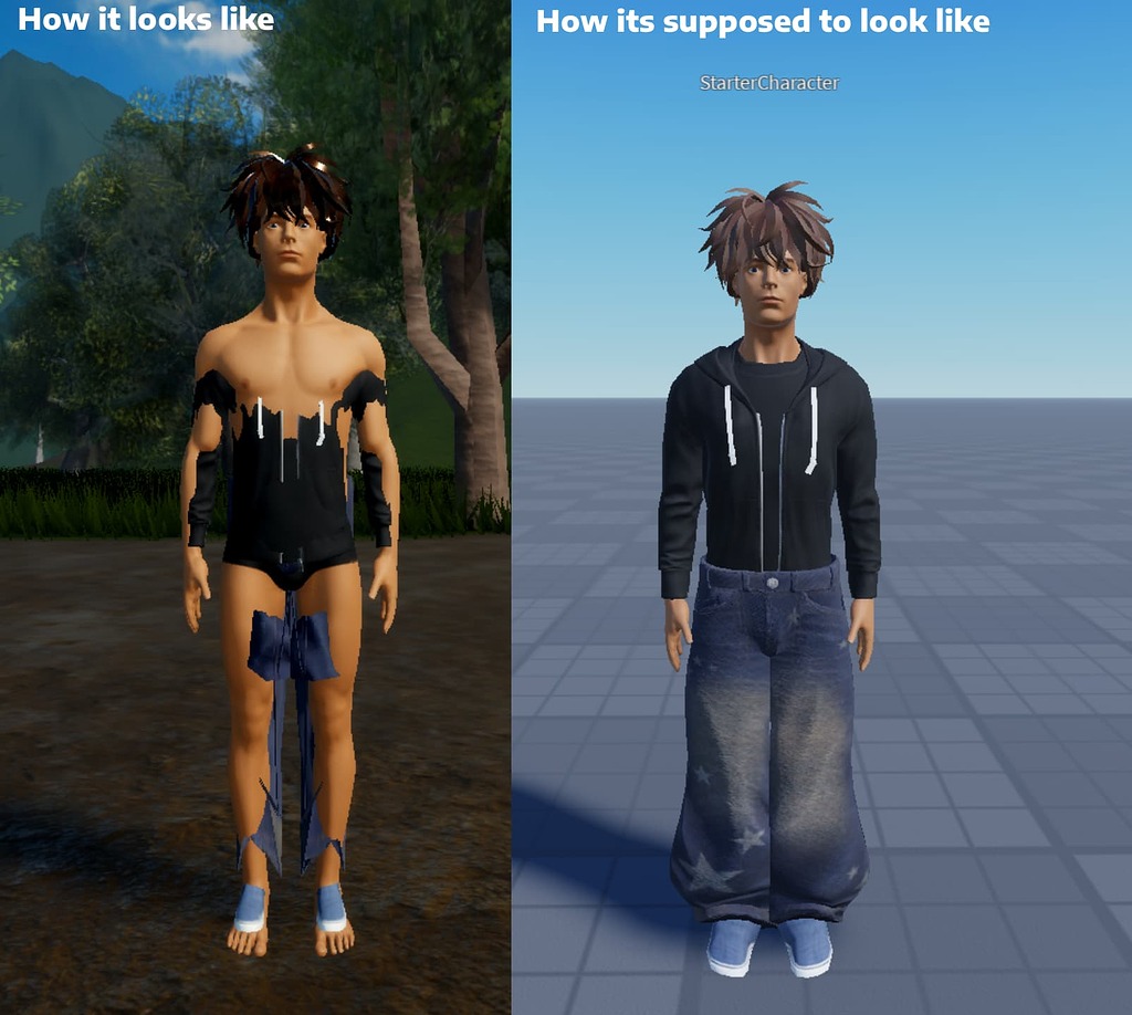 Why does layered clothing scale incorrectly in older projects? Help ...