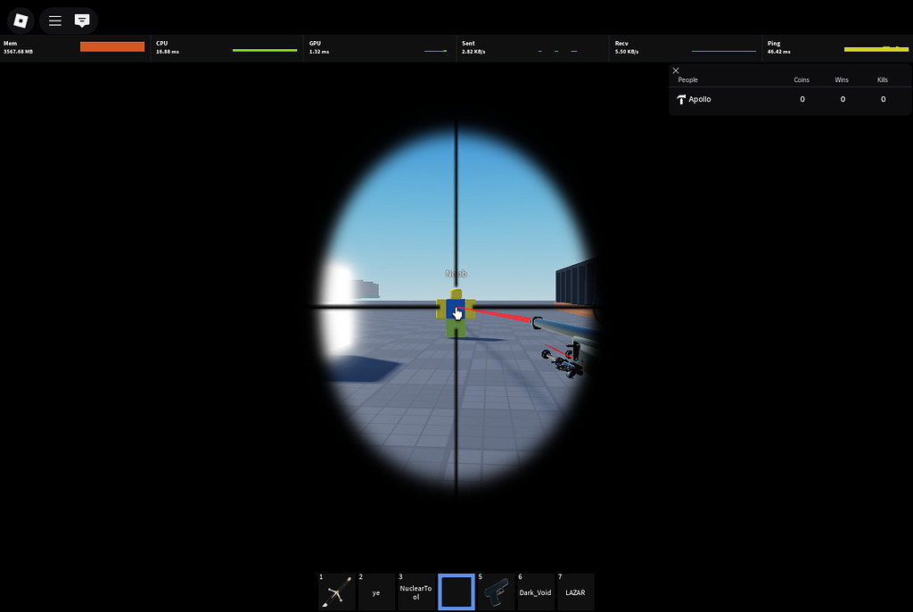 Sniper laser doesn't work with no errors? - Scripting Support - Developer Forum | Roblox