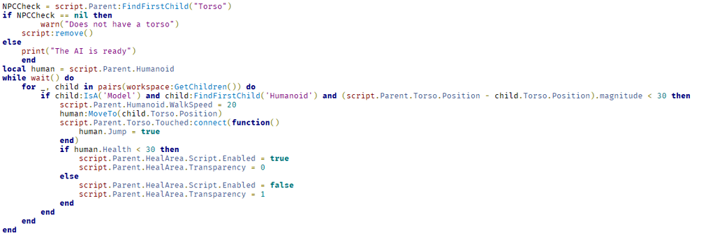 Need some help on the custom npc I made - Scripting Support - Developer Forum | Roblox