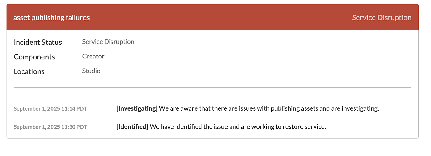 Server Save Failure: PublishService AssetUpload failed. Info: UploadStatusPolling max polling ...