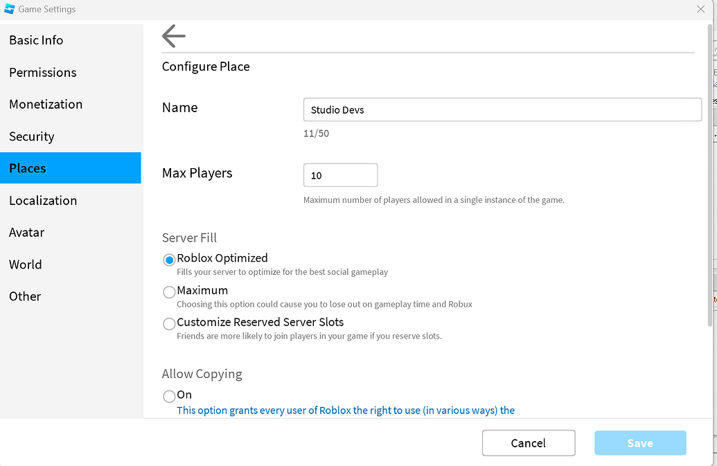 Unable to set Server Sizes to below 11 - Studio Bugs - Developer Forum ...