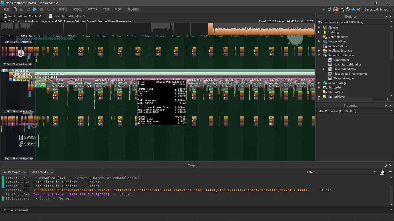 Extreme Micro Profiler Spikes On Physics Stepped - Scripting Support - Developer Forum | Roblox