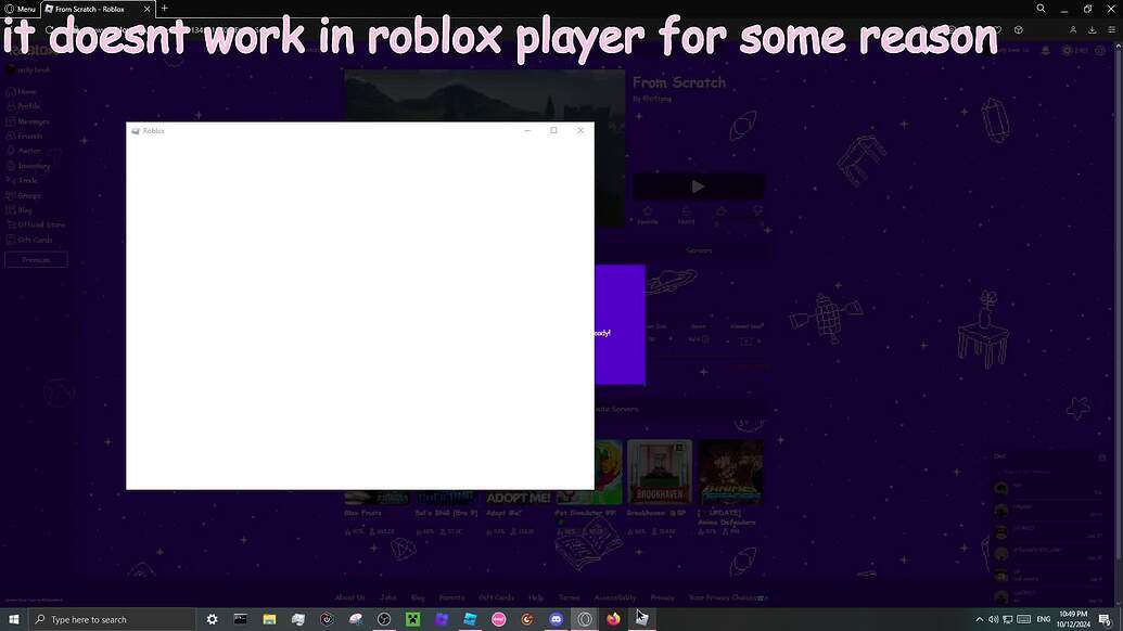 The character is being defined in Roblox Studio but not in Roblox Player - Scripting Support ...
