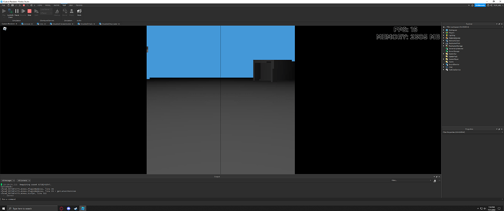 This weird black line is appearing in the middle of my screen - Scripting Support - Developer ...