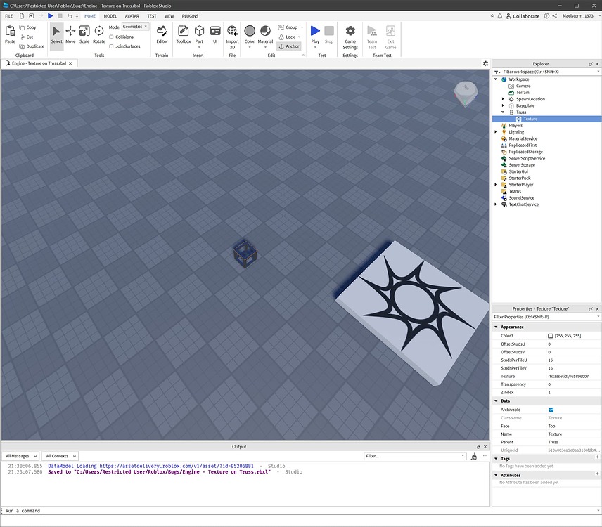 Decal/Texture instances do not render on TrussPart instances - Engine Bugs - Developer Forum ...