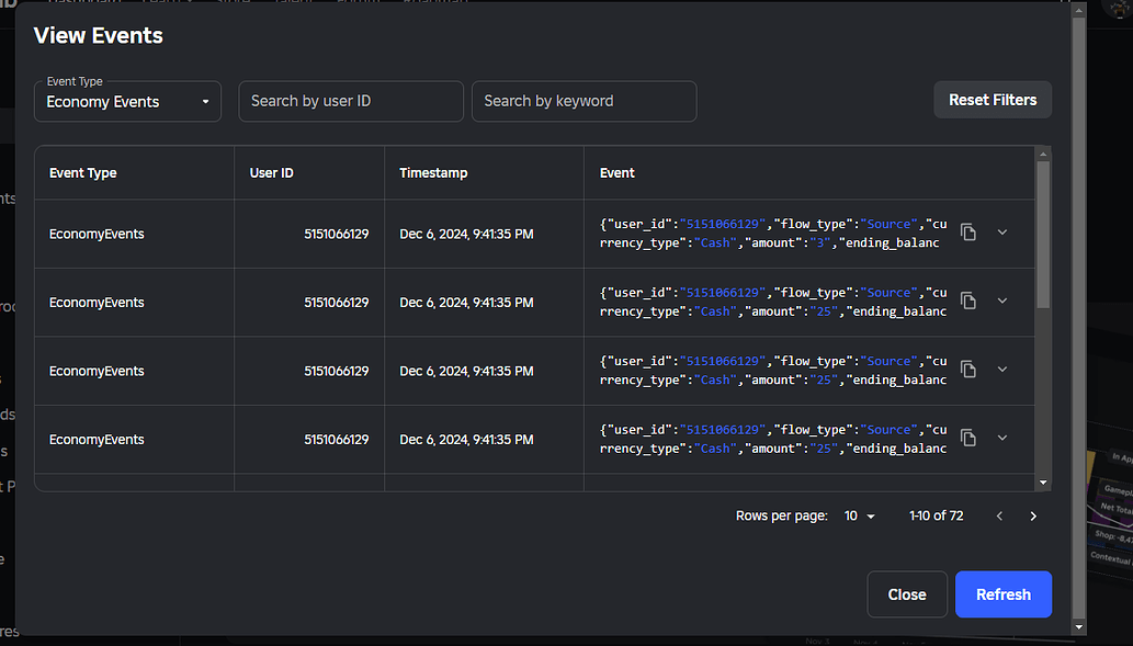 Economy Dashboard doesn't show despite having analytics - Platform Usage Support - Developer ...
