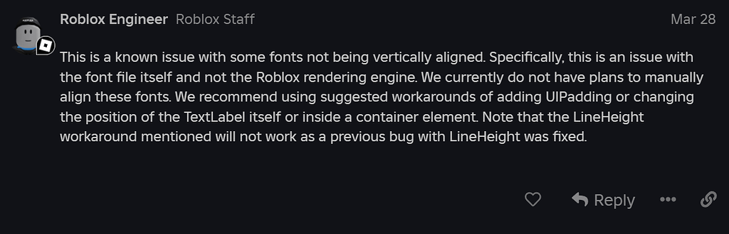 Consistent Font Alignment for UI Elements - Studio Features - Developer Forum | Roblox