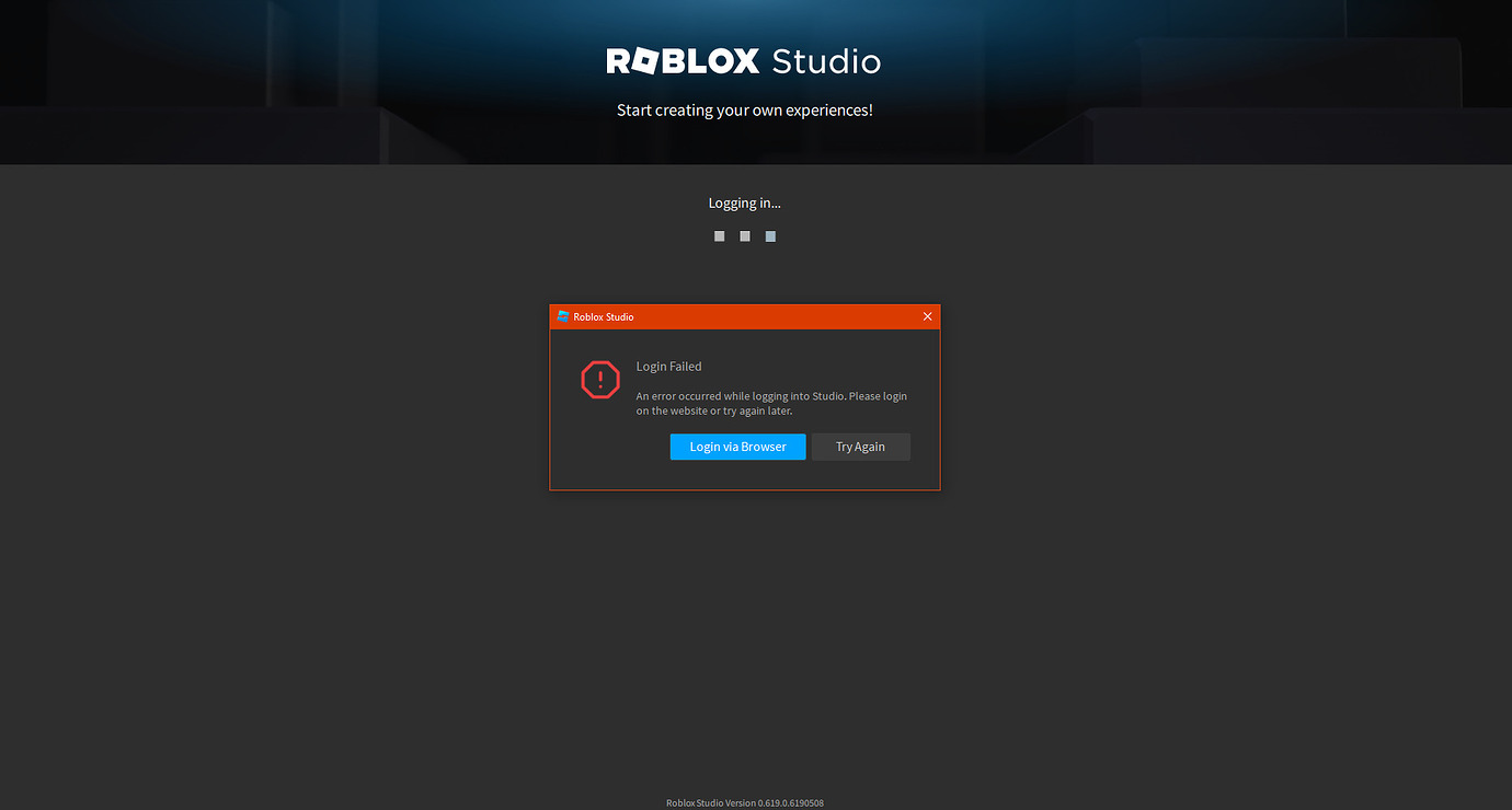Roblox Studio "Login Failed" - Platform Usage Support - Developer Forum ...