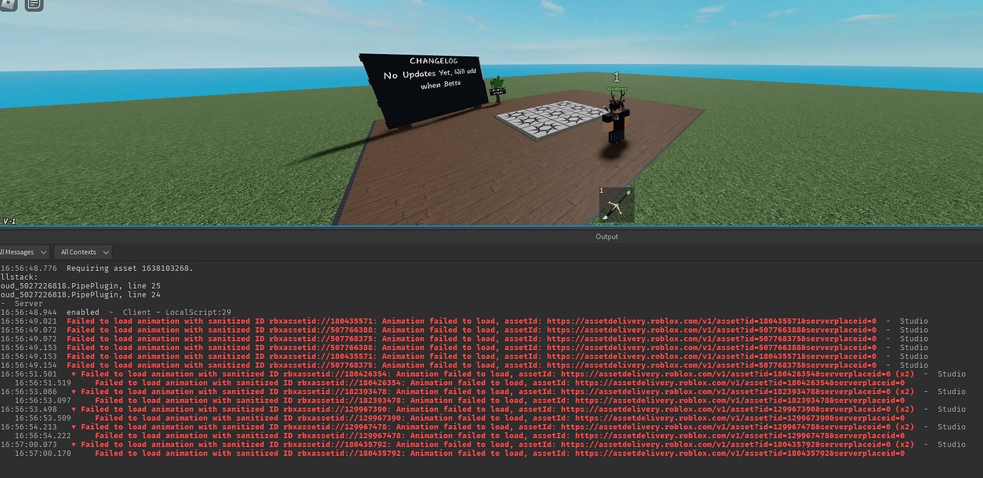 Failed to load animation with sanitized ID for Default Roblox Animations - Other Bugs ...