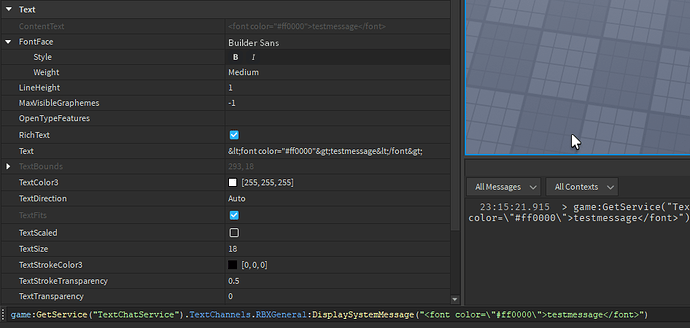 Rich Text is currently non-functional in TextChatService - Engine Bugs - Developer Forum | Roblox