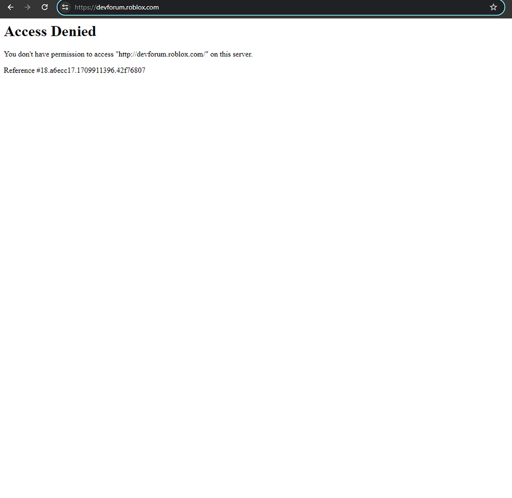 Devforum access denied - Forum Bugs - Developer Forum | Roblox