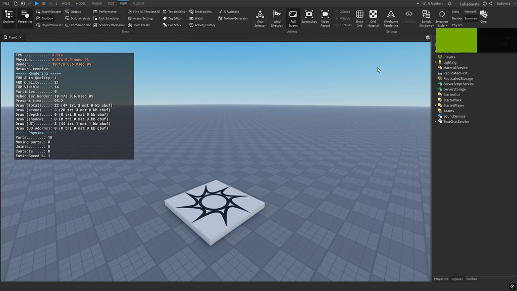 Sudden heavy FPS drop in Roblox Studio - Platform Usage Support ...