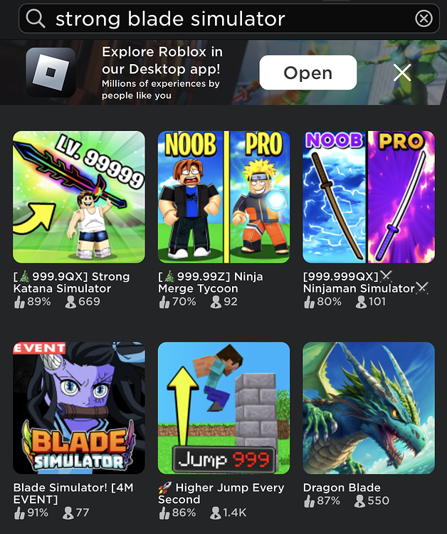 Major Discovery issue with Roblox search - Website Bugs - Developer ...