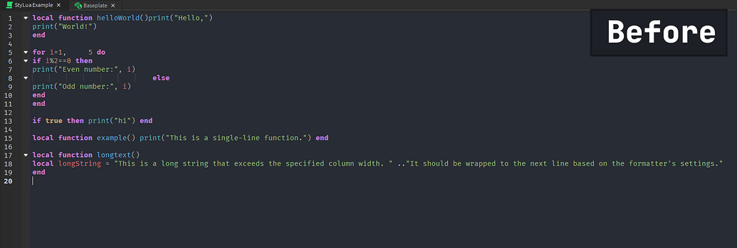 StyLua-Roblox: Roblox Plugin For StyLua Formatter - Community Resources ...