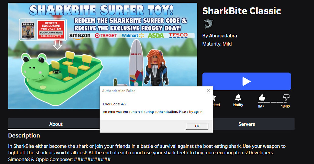 Error code 429 when launching a game from web - Platform Usage Support ...