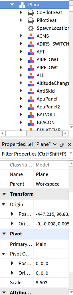 Help with welding a plane - Scripting Support - Developer Forum | Roblox