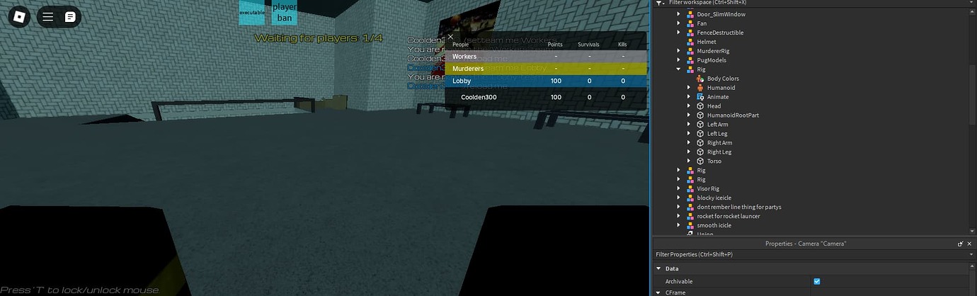 Camera refuses to spectate a set humanoid (spectation) - Scripting Support - Developer Forum ...