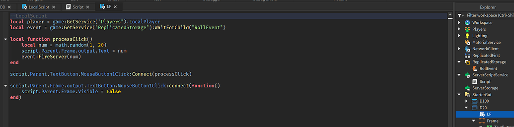 Gui button = Server Message - Scripting Support - Developer Forum | Roblox