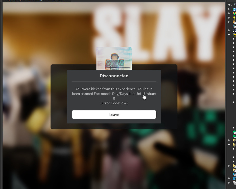 How To Unban Yourself Yeah I Know It S Stupid Scripting Support Developer Forum Roblox